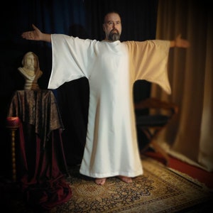 White Robe for Rituals * Magic Robe, Tau Robe, Ceremony Robe, Thelema ...