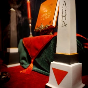 Pillars of Gnostic Mass Medium Size Black and White Obelisks Ornaments ...