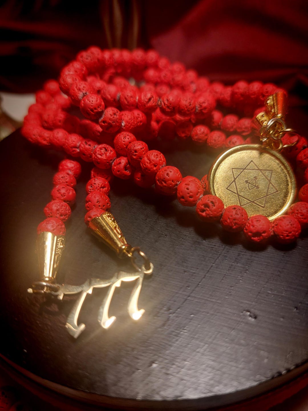Thelemic Rosary of Babalon – A Sacred Tool With 156 Volcanic Beads and ...