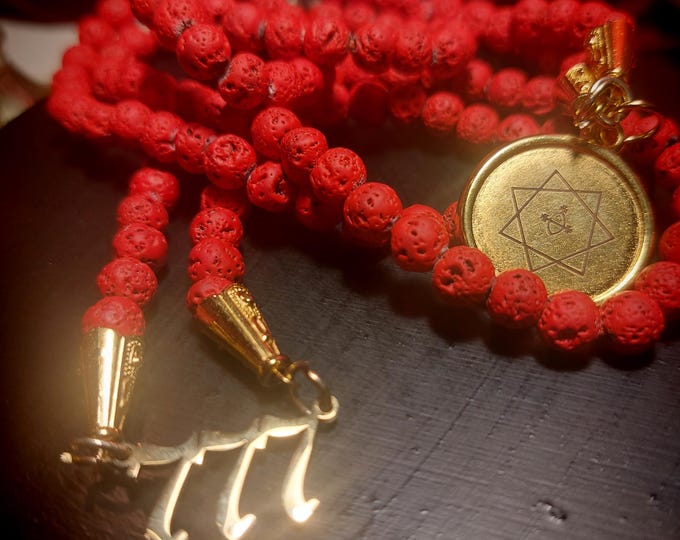 Thelemic Rosary of Babalon – A Sacred Tool With 156 Volcanic Beads and ...