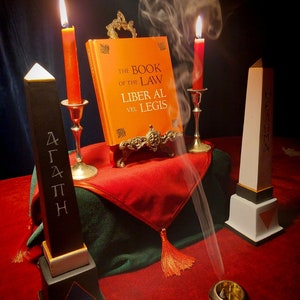 Pillars of Gnostic Mass Medium Size Black and White Obelisks Ornaments ...