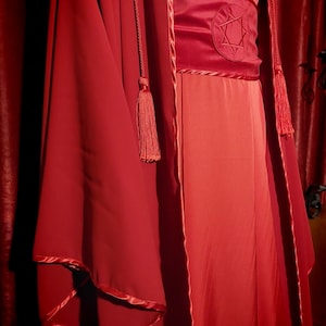 Magic Robe of Babalon * Scarlet Woman * Red Hooded Tau Robe * Garment ...