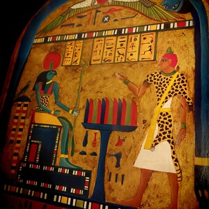 Stele of Revealing of Aleister Crowley - Hand Painted Egyptian Stele of ...