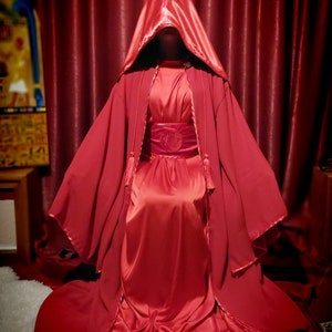 Magic Robe of Babalon * Scarlet Woman * Red Hooded Tau Robe * Garment ...