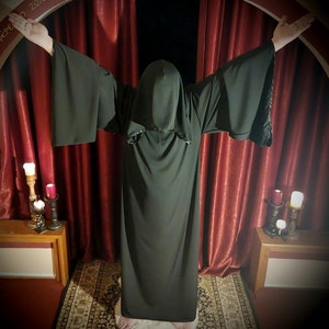 Black Tau Hooded Robe, Robe of a Neophyte, Robe of the Crone, Ritual ...