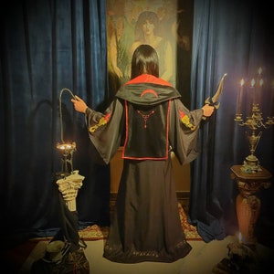 Hecate Robe, Hekate Ritual Robe, Black Tau Robe With Orarium ...