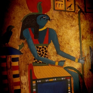 Stele of Revealing of Aleister Crowley - Hand Painted Egyptian Stele of ...