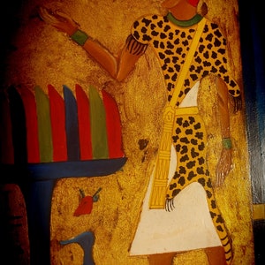 Stele of Revealing of Aleister Crowley - Hand Painted Egyptian Stele of ...