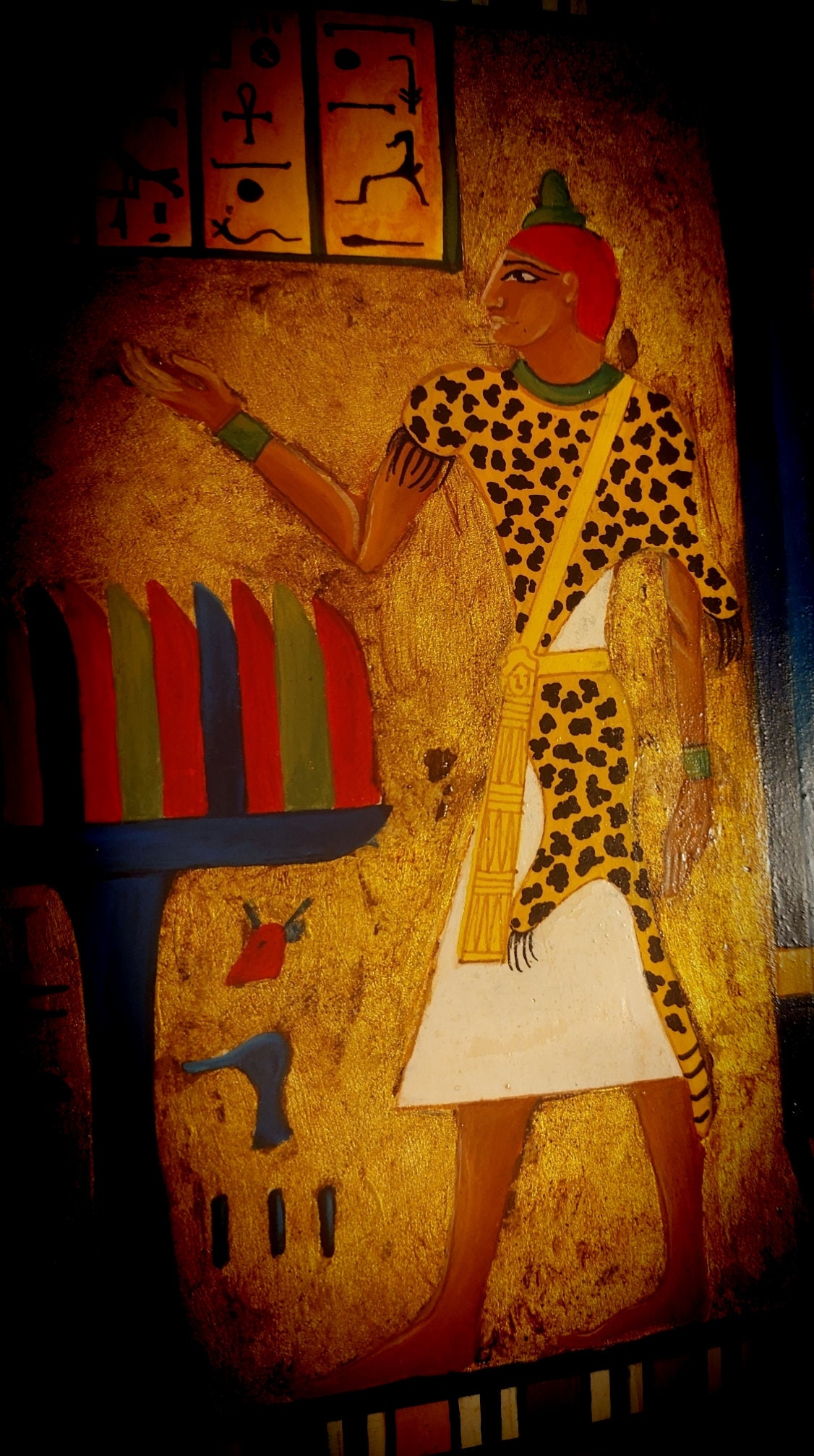 Stele of Revealing of Aleister Crowley - Hand Painted Egyptian Stele of ...