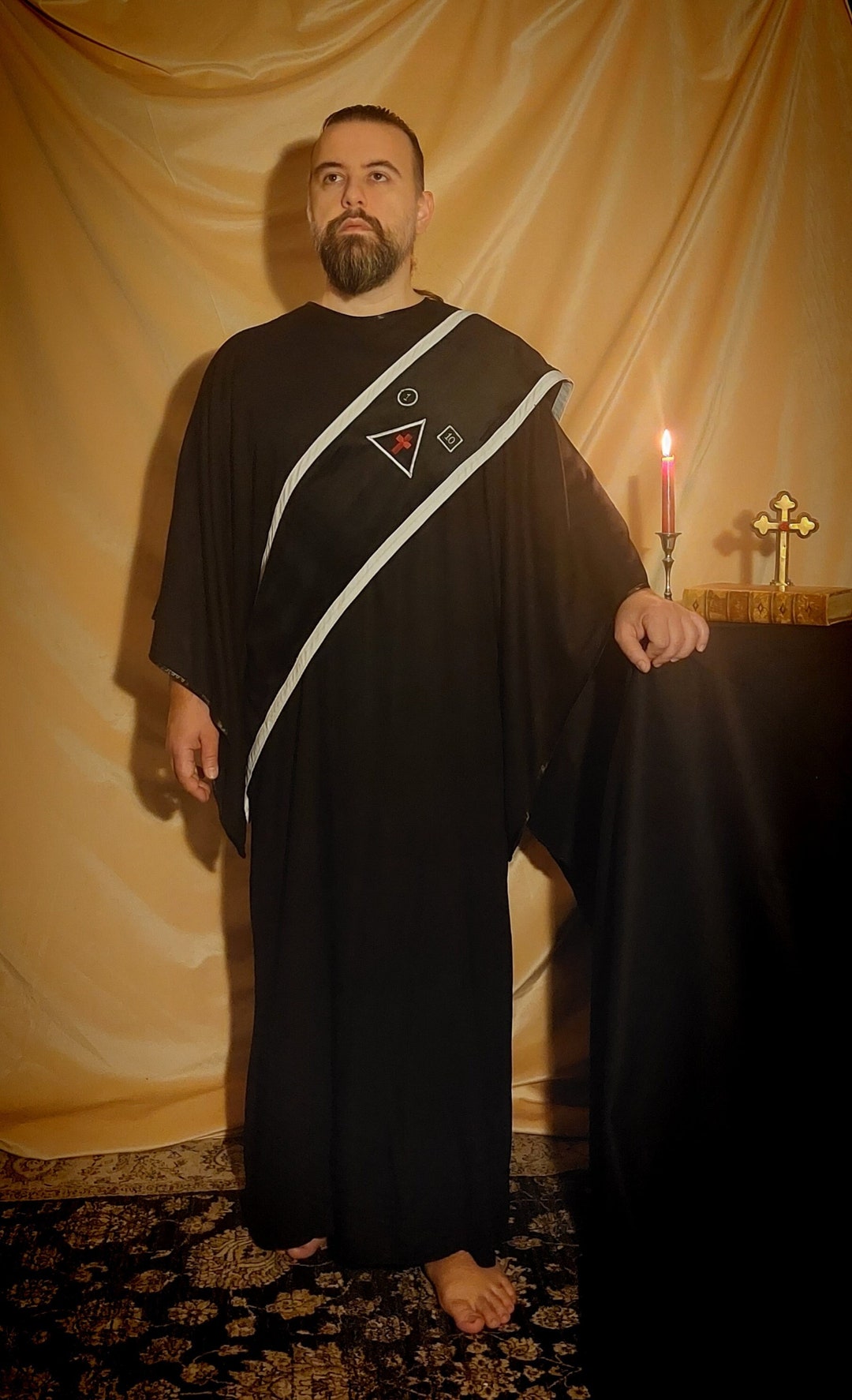 Golden Dawn Zelator Sash * Initiation Sash * Handmade Sash With Velvet ...