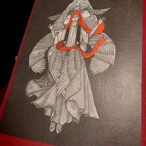 Icon of Cherub * Cherubim of Ezekiel * Fine Art Print of an Angel With ...