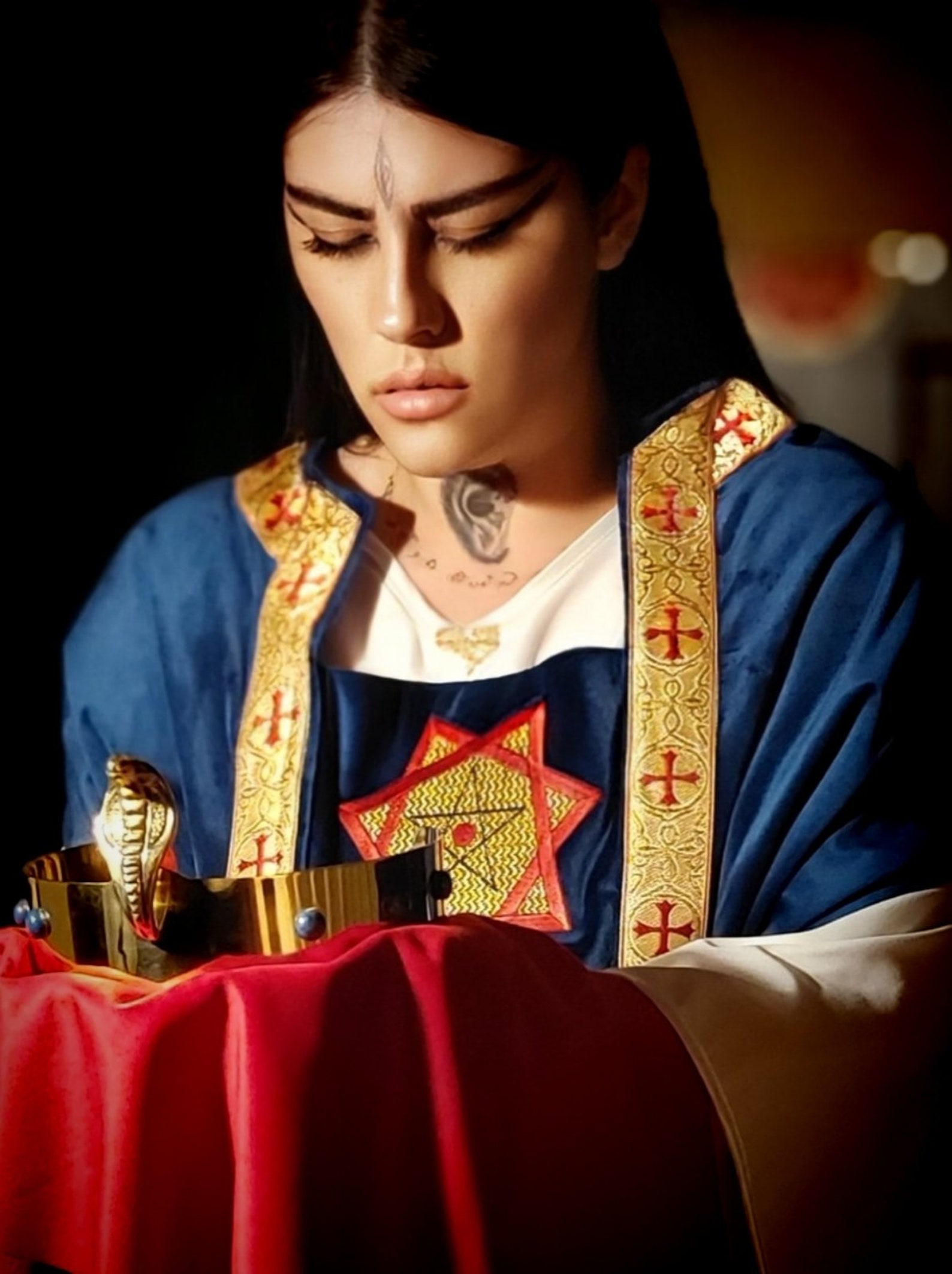 Blue Robe of the Priestess of the Gnostic Mass, Ecclesia Gnostica ...