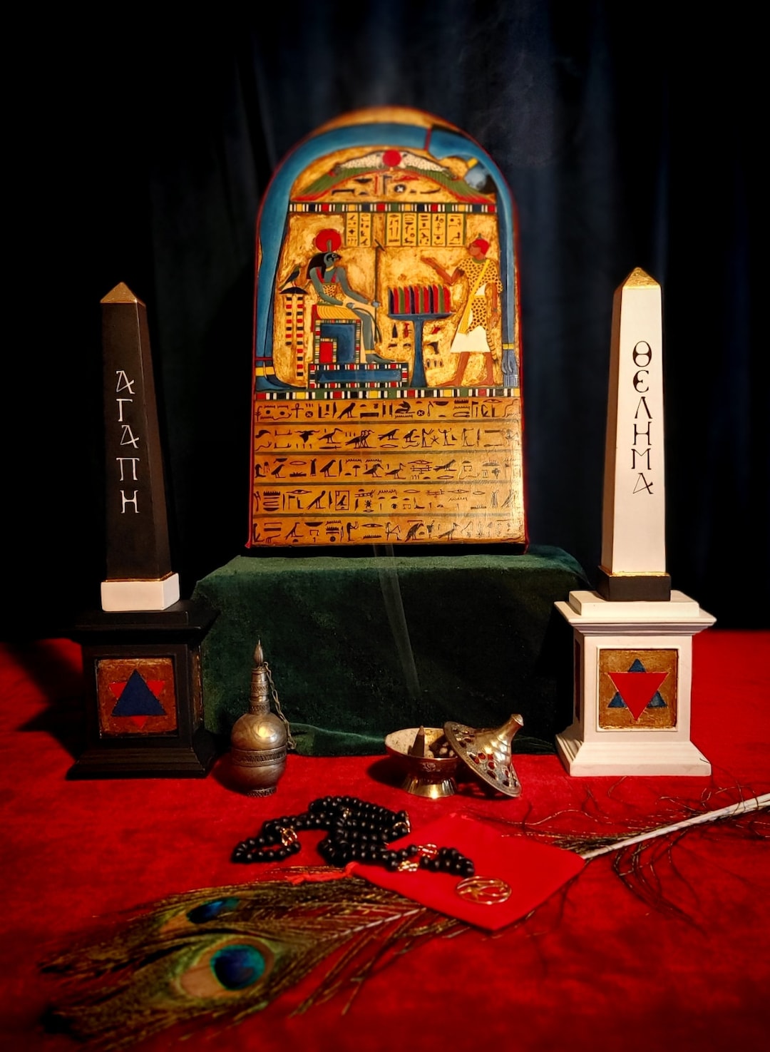 Pillars of Gnostic Mass - Large Size * Black and White Obelisks With ...