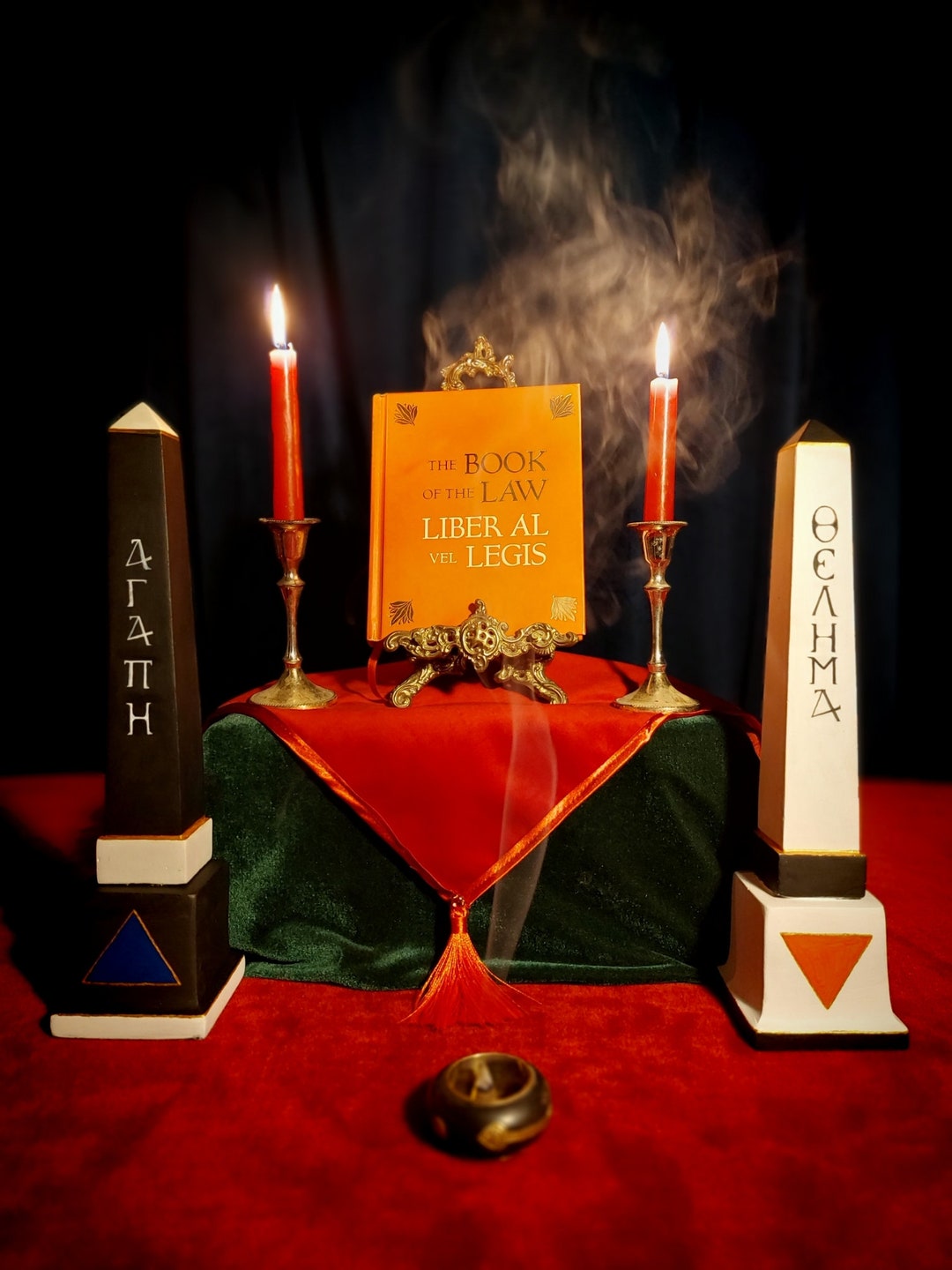 Pillars of Gnostic Mass Medium Size Black and White Obelisks Ornaments ...