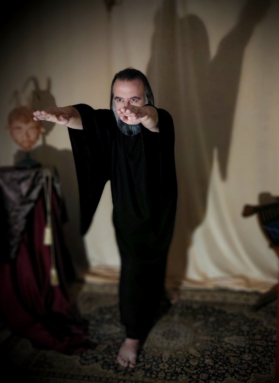 Black Robe Magic Robe Tau Robe Ceremony Robe Ritual Robe - Etsy