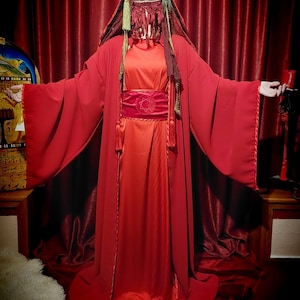Magic Robe of Babalon * Scarlet Woman * Red Hooded Tau Robe * Garment ...