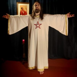 The Probationer Robe of the A∴A∴ | White Tau Robe With Pentagram ...