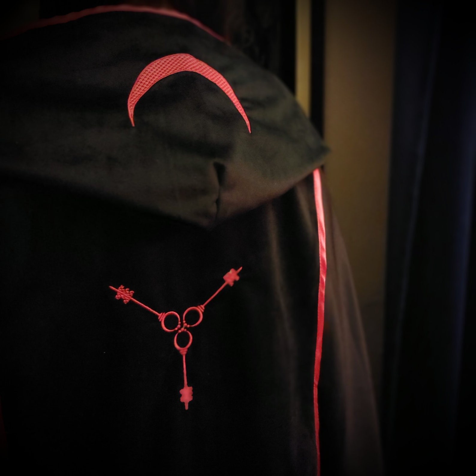 Hecate Robe, Hekate Ritual Robe, Black Tau Robe With Orarium ...