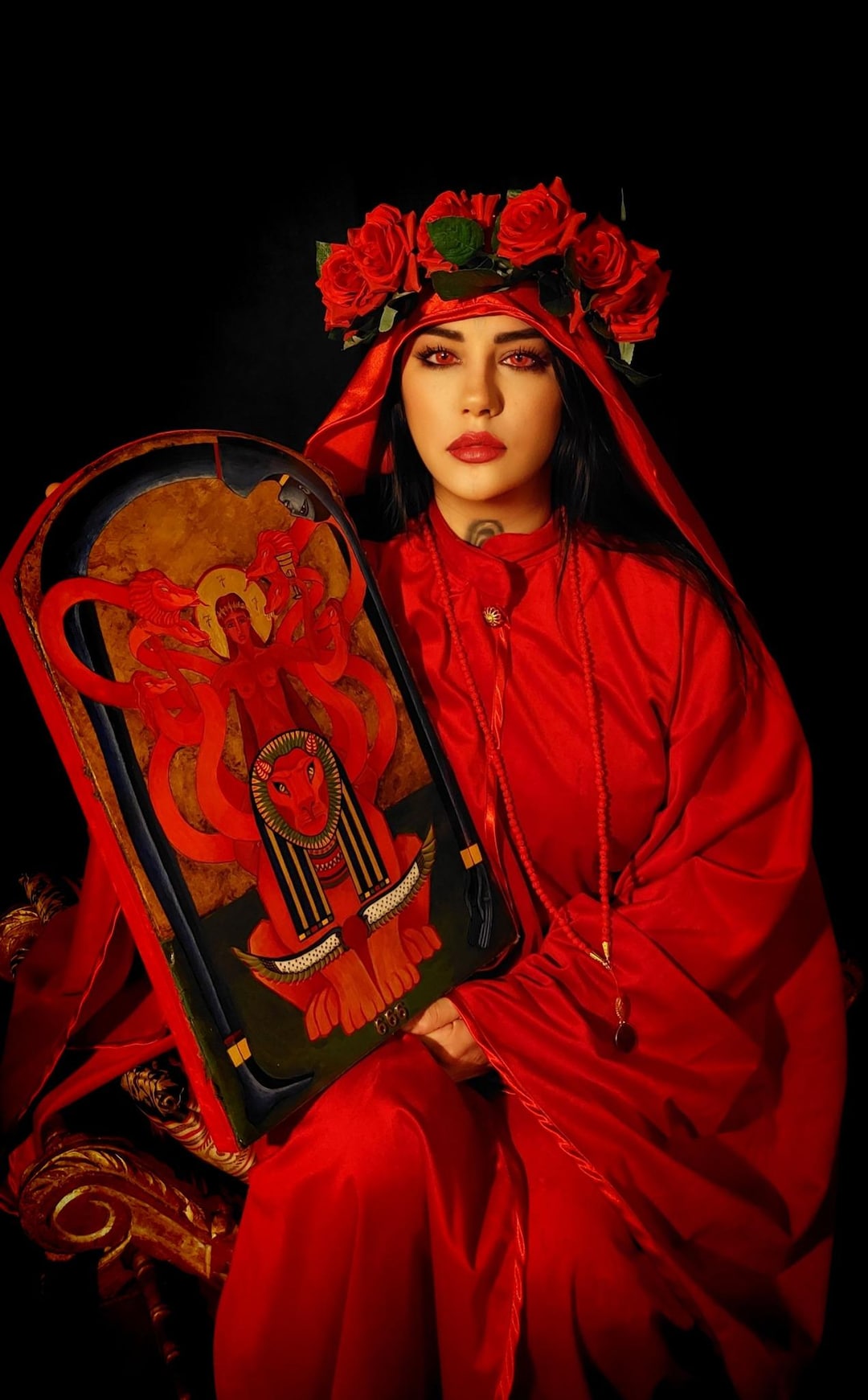 Babalon and the Great Beast Hand-painted Thelemic Altar Icon on Wood ...