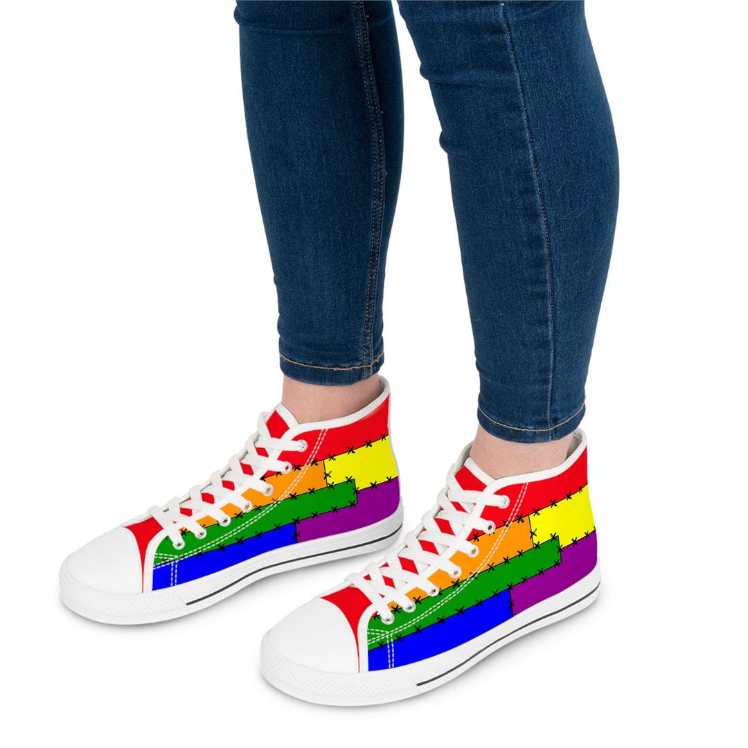 Pride Cubed Women's High Top Sneakers - Etsy