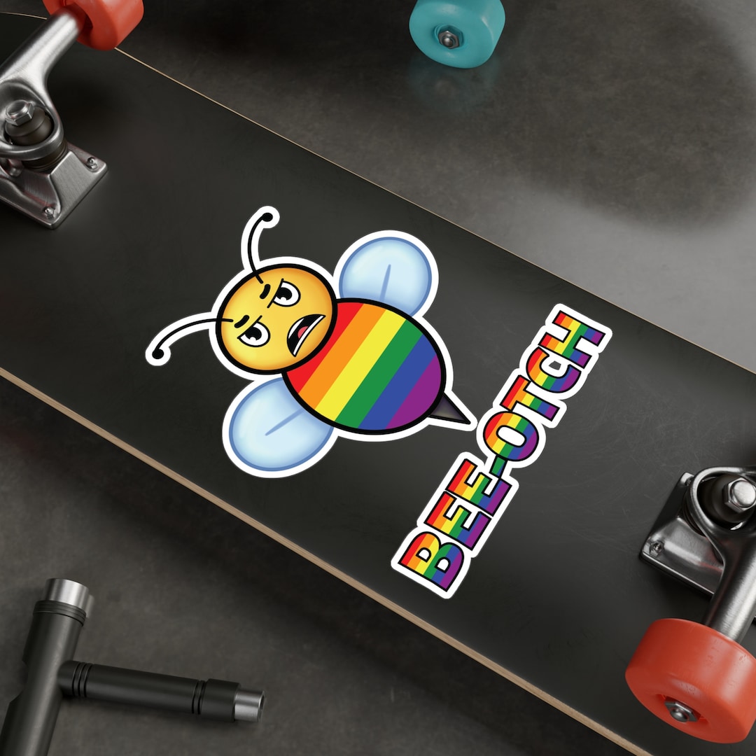 Bee-otch / Kiss-cut Vinyl Decals - Etsy