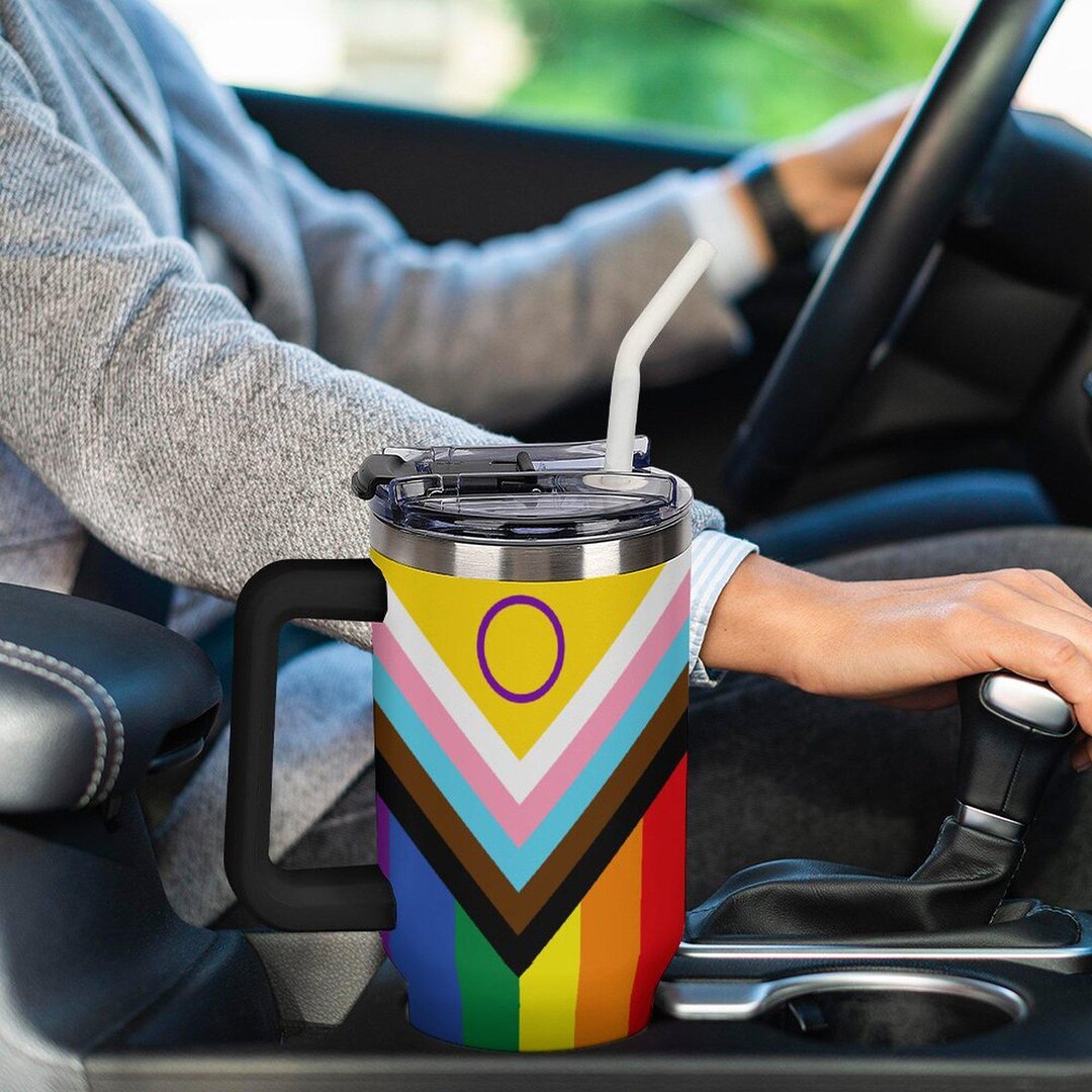 Intersex Inclusive Pride Flag 40oz Insulated Tumbler - LGBTQ+ Travel ...
