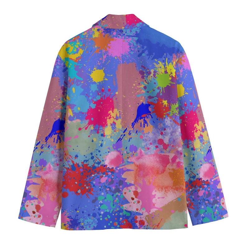 Color Splash Men's Cotton Blazer: Art-inspired Paint Splatter Jacket - Etsy