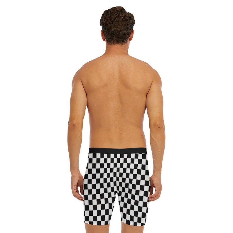 Checkered Men's Long Boxer Briefs - Etsy