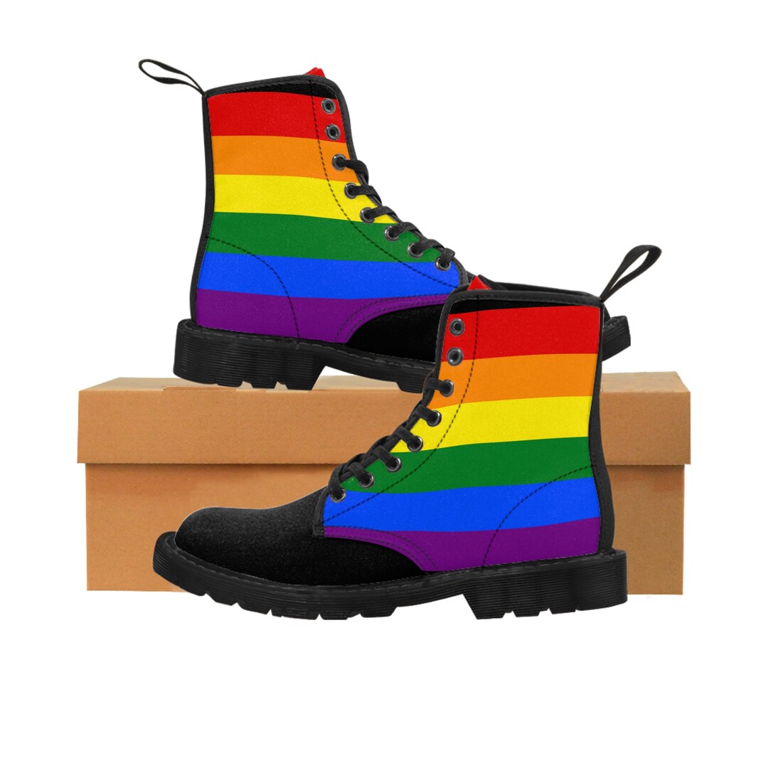LGBTQ Pride Men's Canvas Boots - Etsy