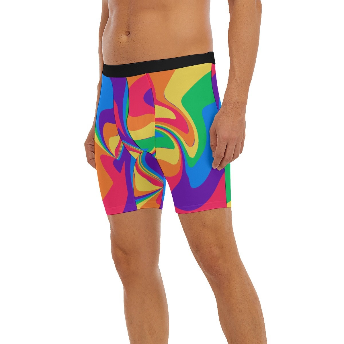 Rainbow Swirl Dream: Men's Long Boxer Briefs - Etsy