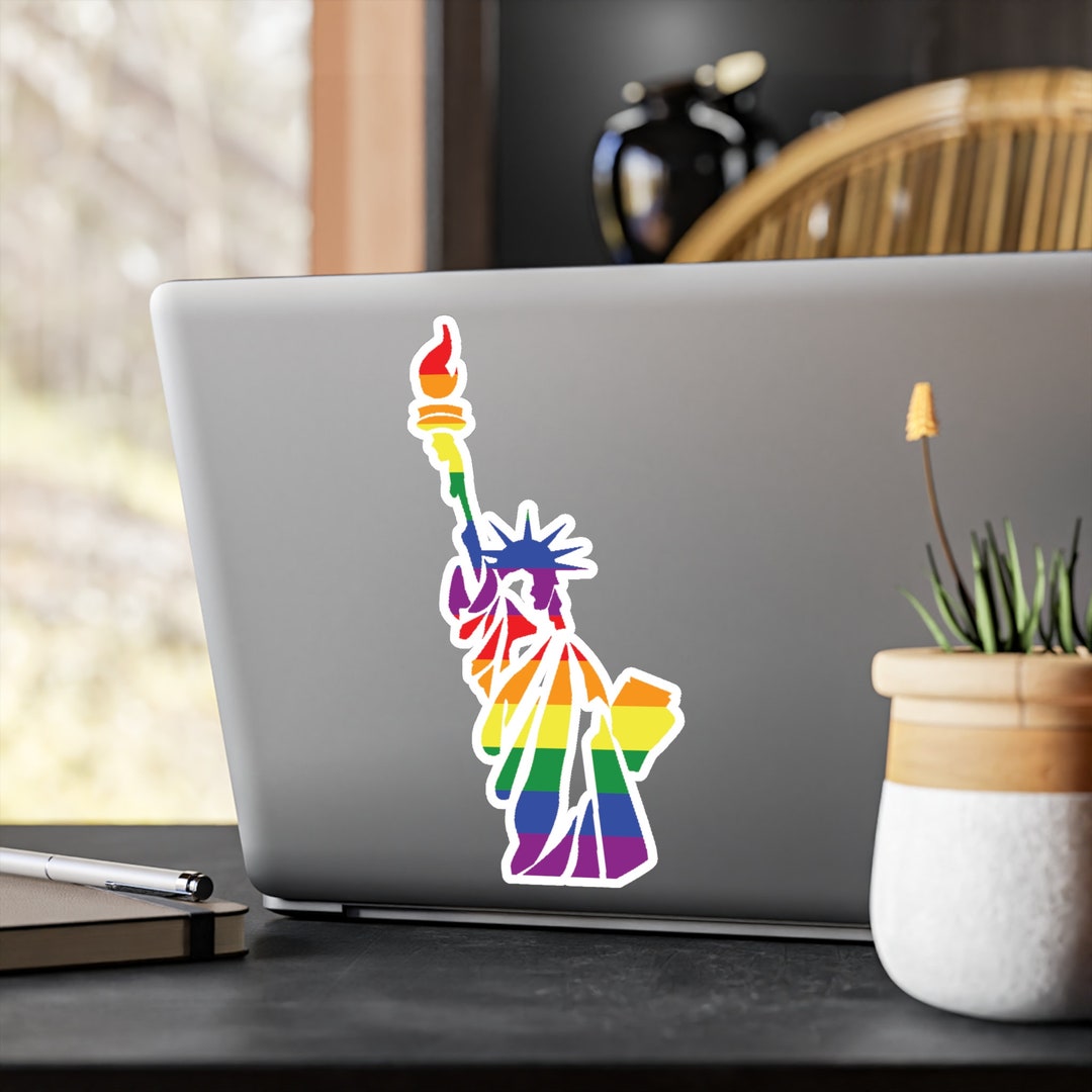 Rainbow Liberty / Kiss-cut Vinyl Decals - Etsy