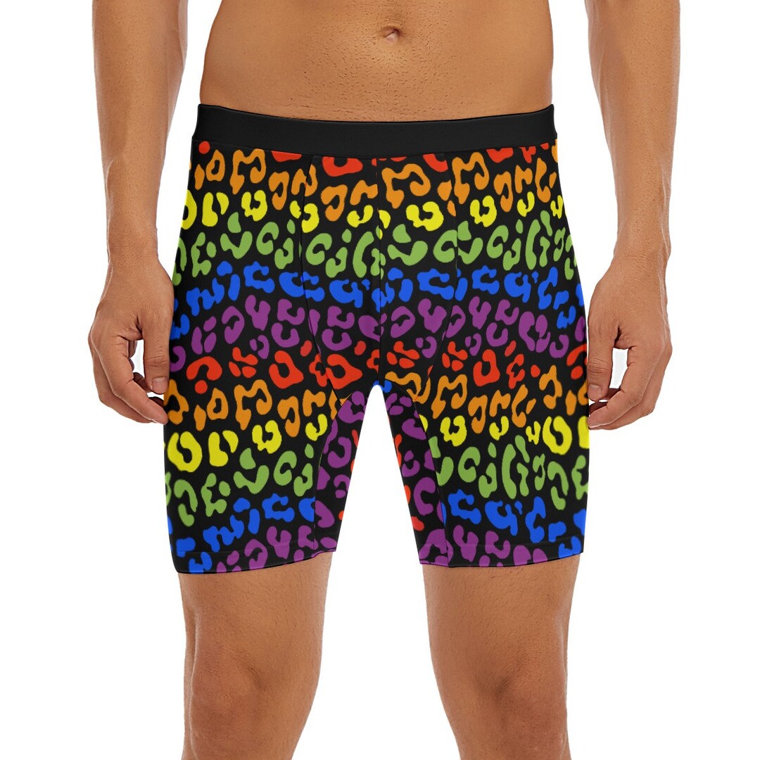 Rainbow Cheetah Men's Long Boxer Briefs - Etsy