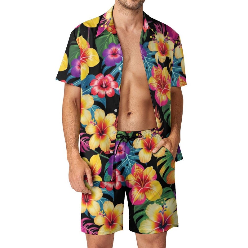 Mens Hawaiian Shirt and Short Set - Etsy