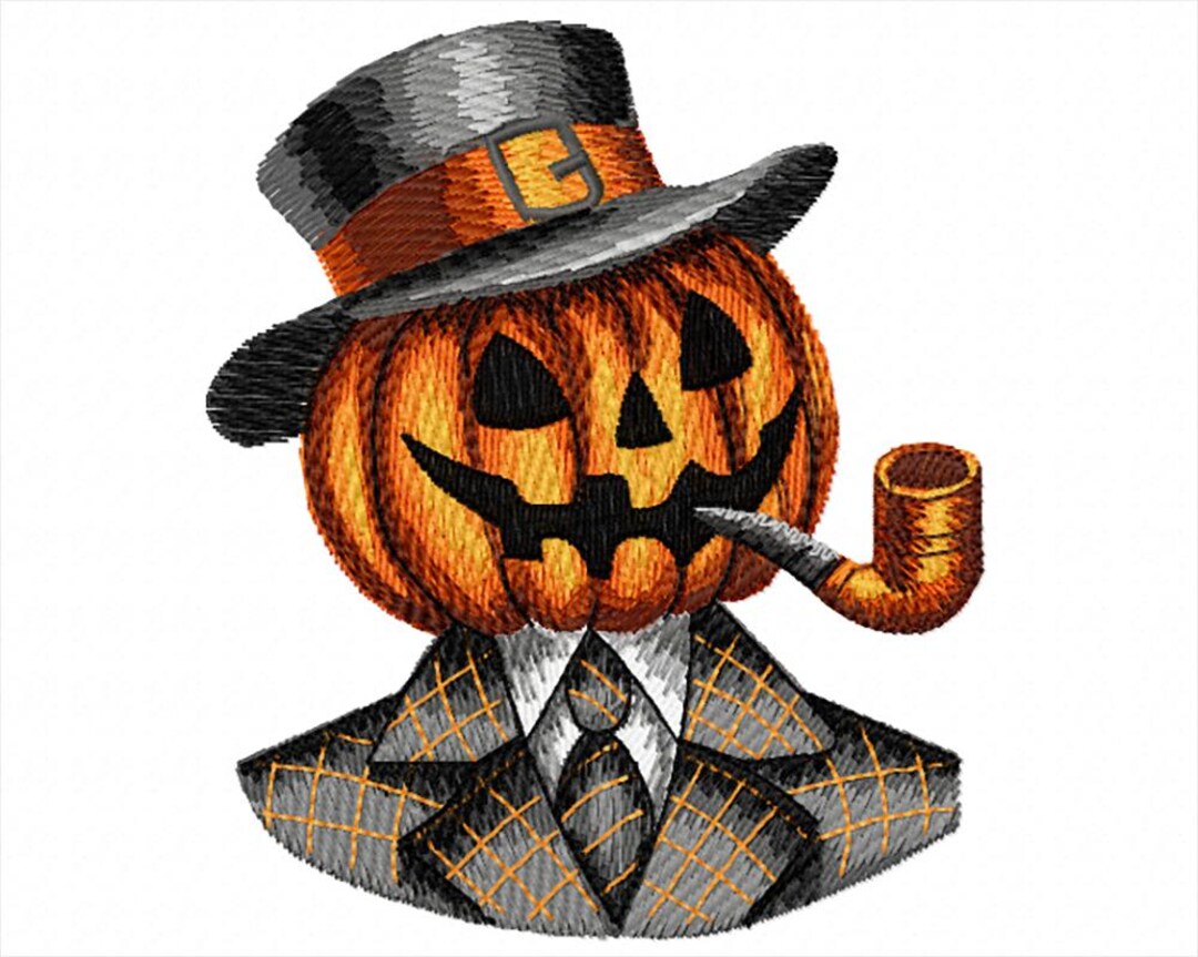 Halloween Machine Embroidery Design - 5 Sizes, Fall Autumn Pumpkin ...