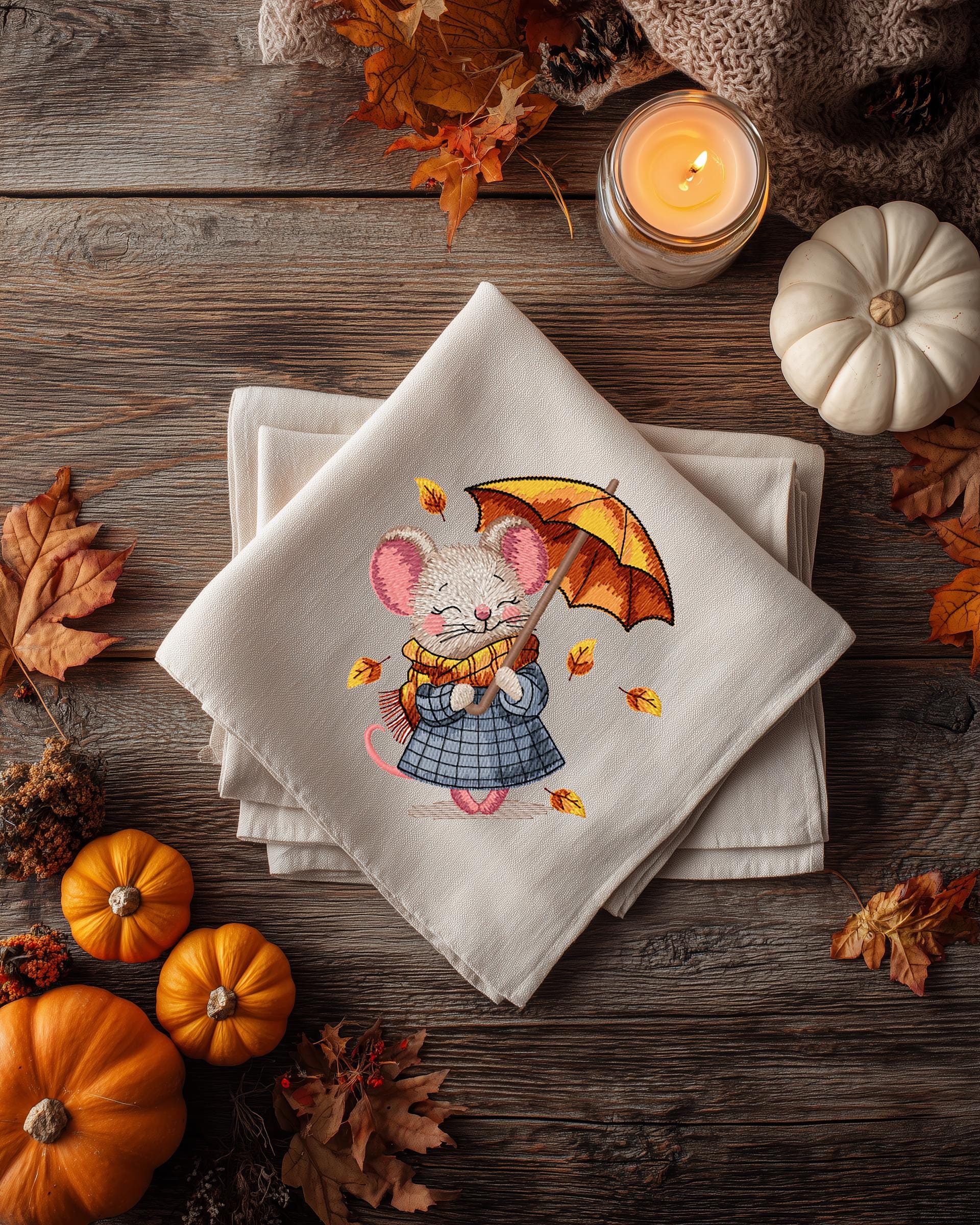 Vintage Cozy Fall Machine Embroidery Design - 4 Sizes, Autumn Fall ...