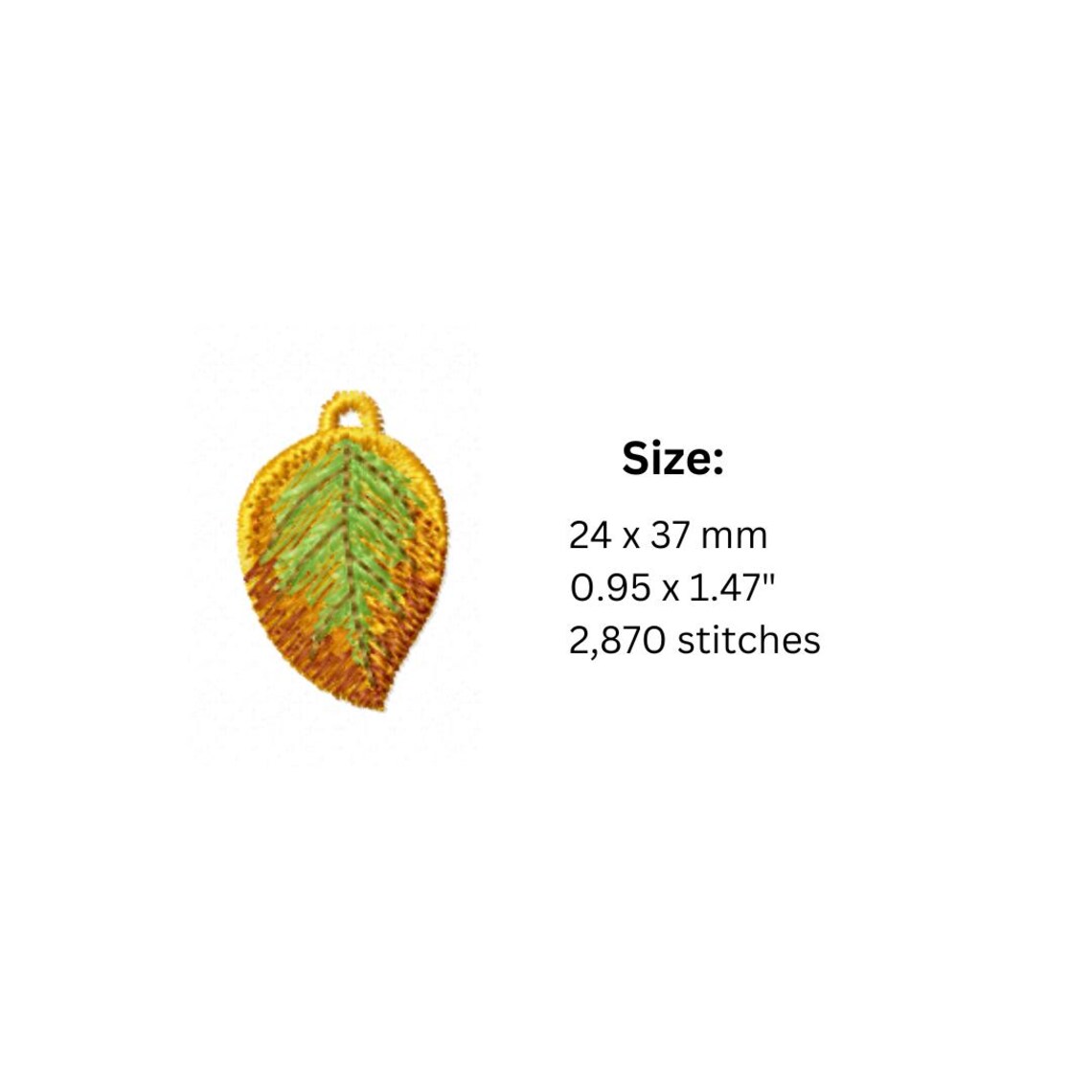 FSL Autumn Leaf Earrings Machine Embroidery Design FSL Autumn Leaf ...