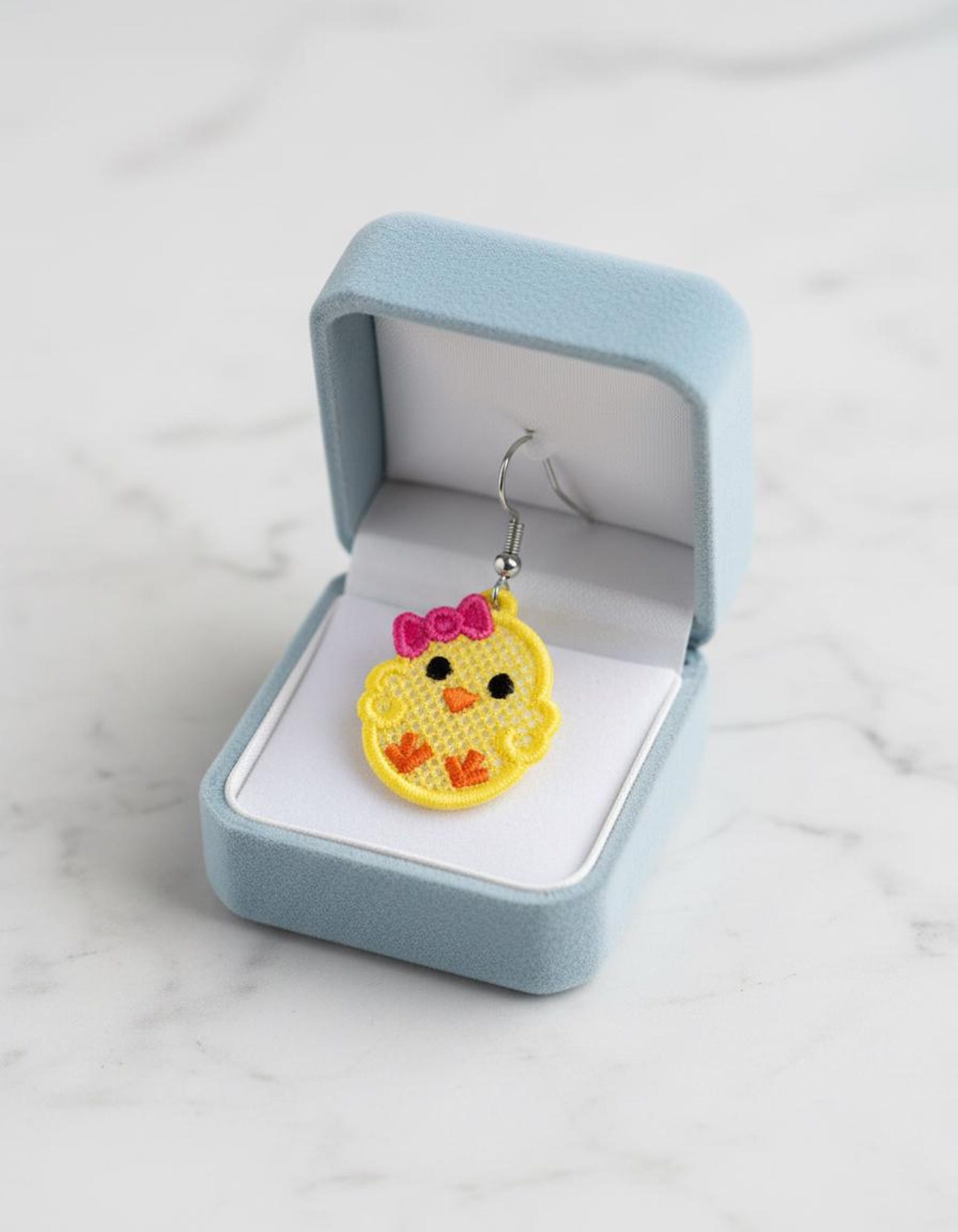 FSL Easter Chick Earrings Machine Embroidery Design FSL Easter Egg ...