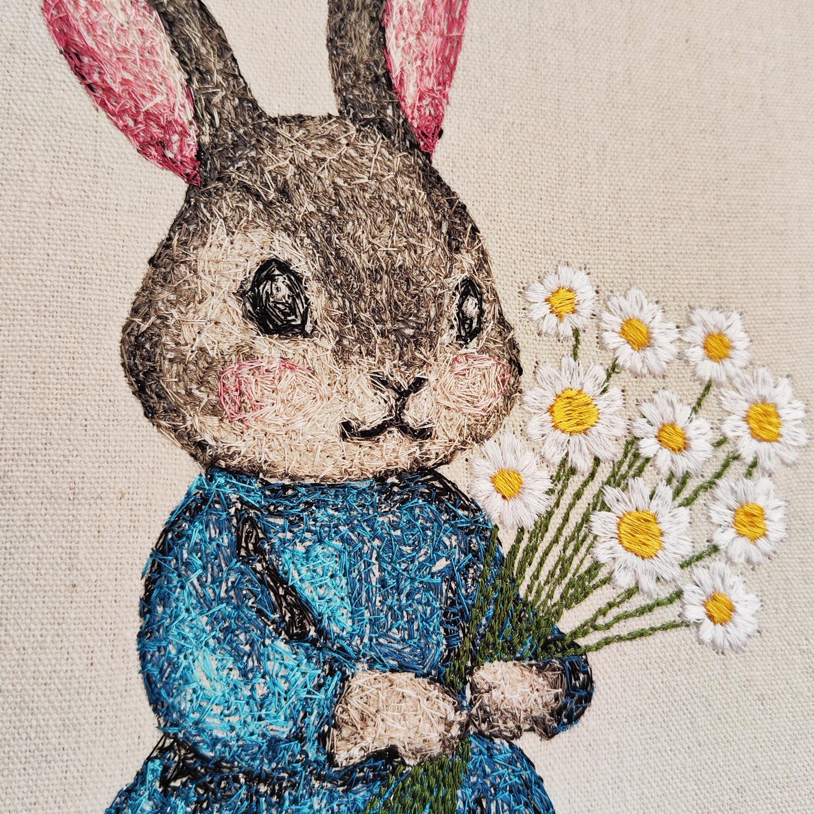 Easter Bunny Machine Embroidery Design - 4 Sizes, Rabbit Embroidery ...