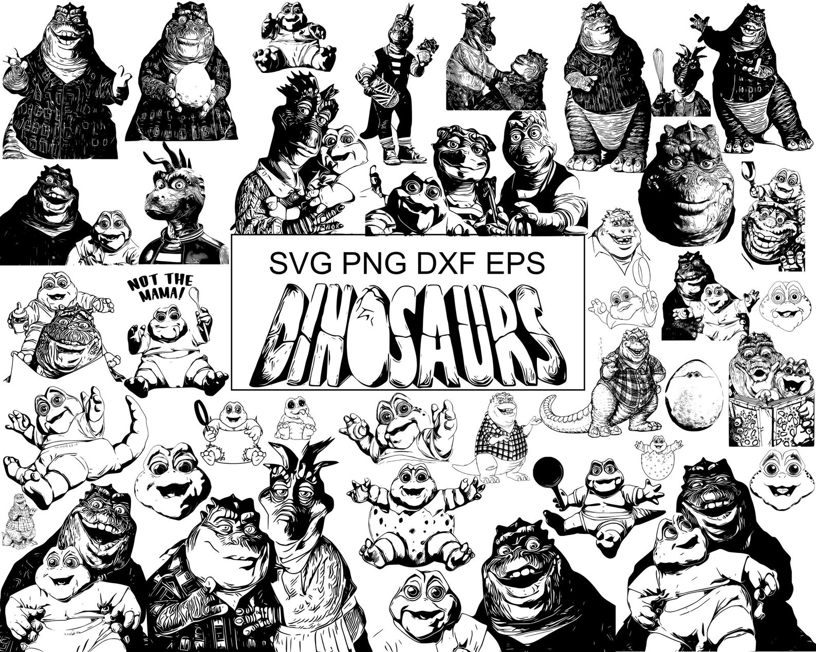 40 SVG Dinosaurs Sinclair Family Earl Fran Robbie Baby Show Classic 90s ...