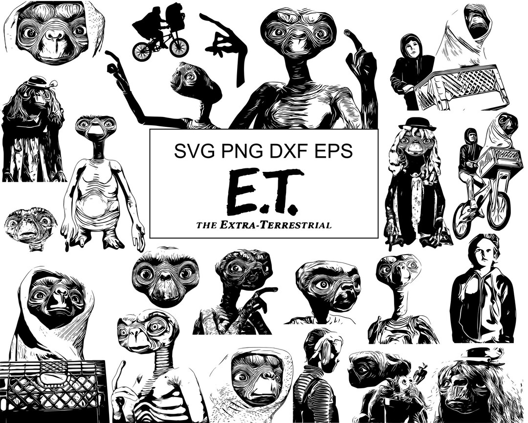 23 SVG E.T. the Extra Terrestrial Steven Spielberg Alien Classic Movies ...