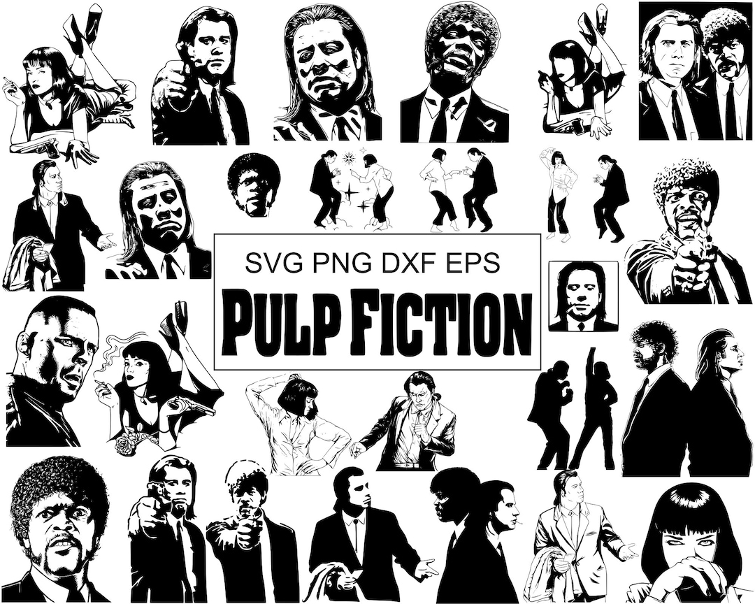 27 SVG Pulp Fiction Vincent Vega Quentin Tarantino Samuel Jackson John ...