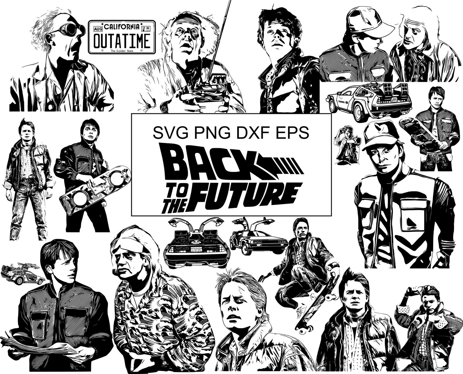 22 SVG Back to the Future Marty Mcfly Doc Dr. Emmett Brown Movie ...