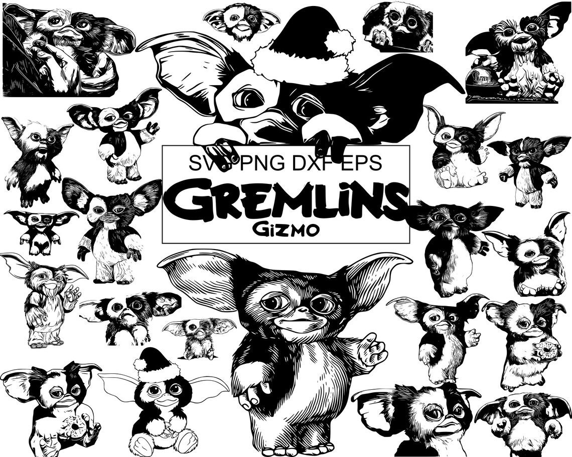 25 SVG Gremlins Mogwai Gizmo Creature Monster Classic Movie 90s Peltzer ...