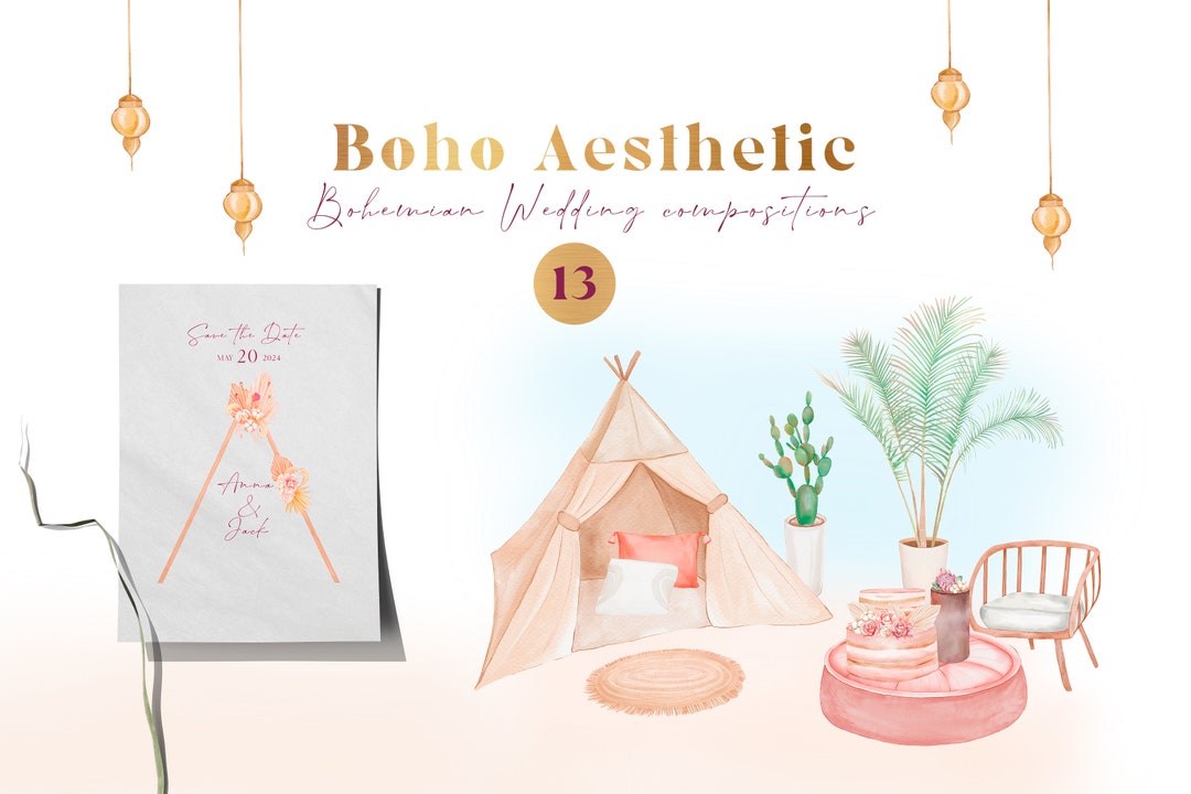 Boho Aesthetic Set of Boho Furniture Compositions Wedding - Etsy