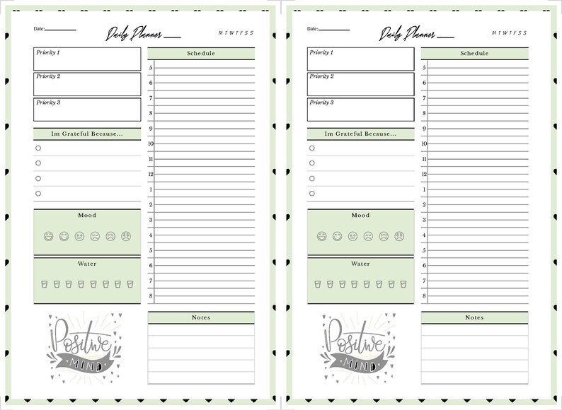 Positive Mind's Daily Planner - Etsy