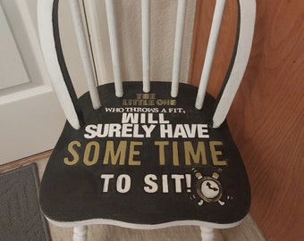 Boy Time Out Chair Decal A Prince Who Throws a Fit Vinyl - Etsy