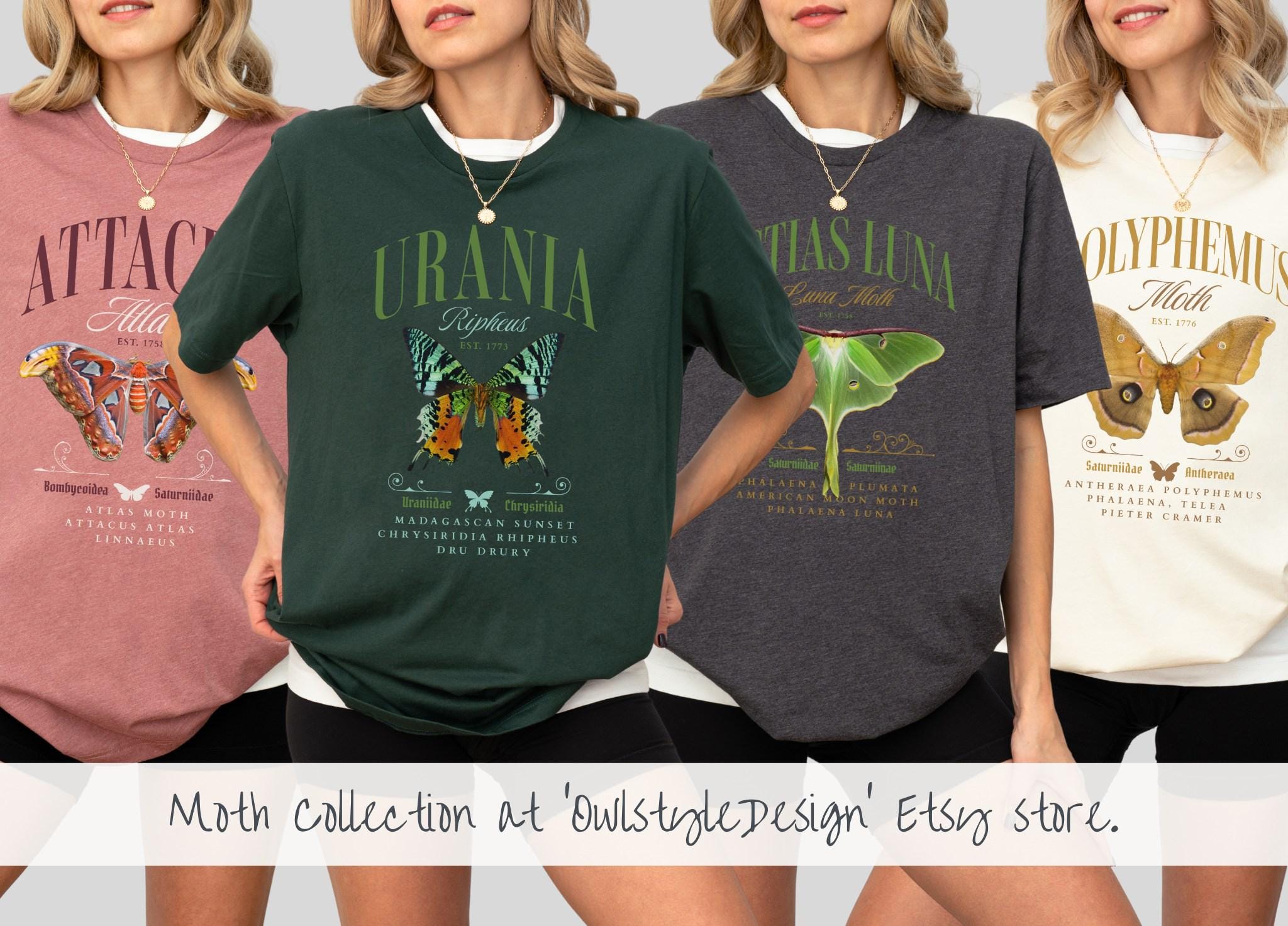 Comet Moth Shirt Insect Shirt Moth Lover Tees Cottagecore Shirt Moth ...
