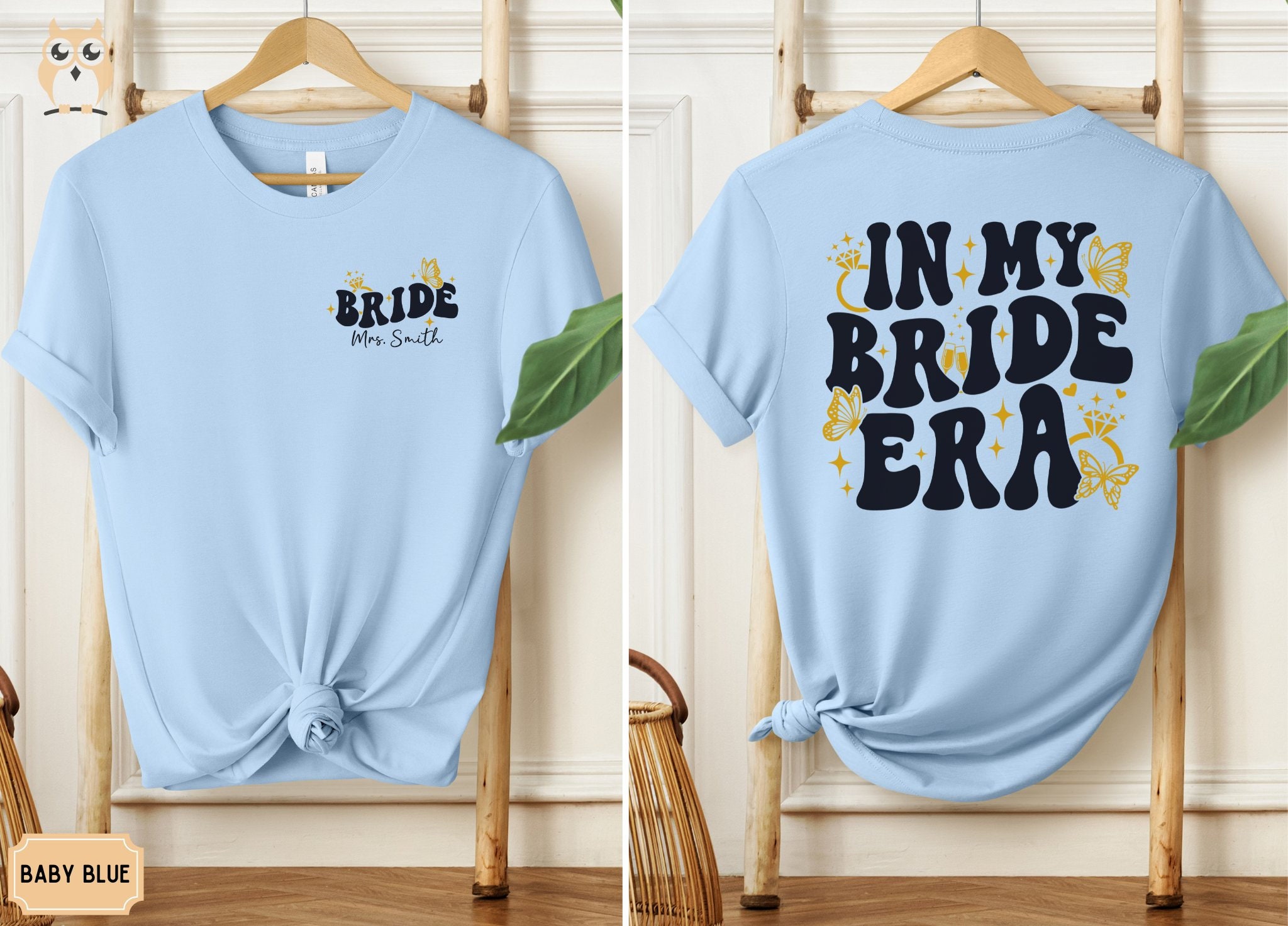 In My Bride Era Shirt, Custom Bride Shirt for Bachelorette, Custom Mrs ...