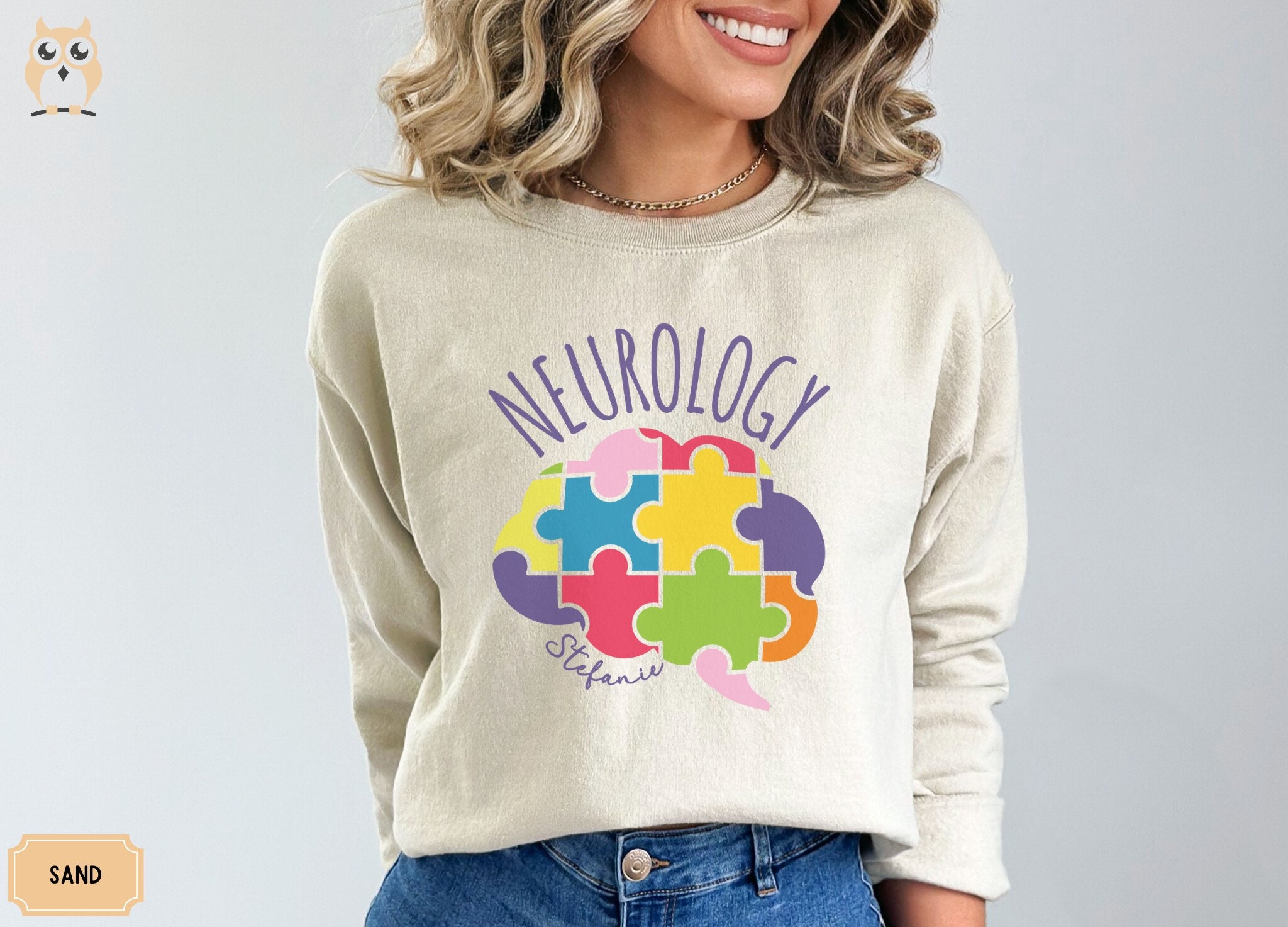 Personalized Neurology Sweatshirt, Custom Name Neuro Nurse Sweatshirt ...