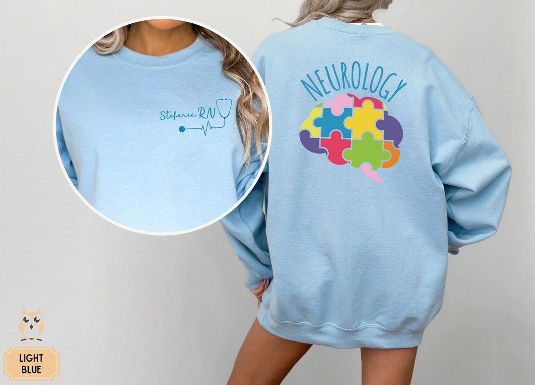 Personalized Neurology Sweatshirt, Custom Name Neuro Nurse Sweatshirt ...